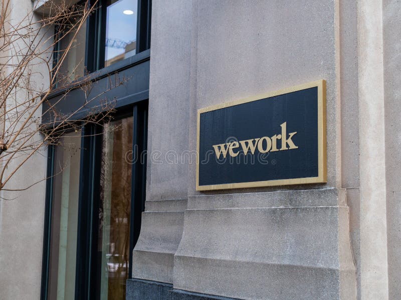 WeWork Leased Location Entrance and Sign with Logo Editorial Stock ...