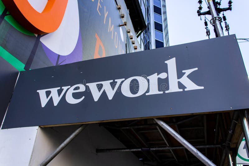 WeWork Sign at a Construction Site of New Building Editorial Image ...
