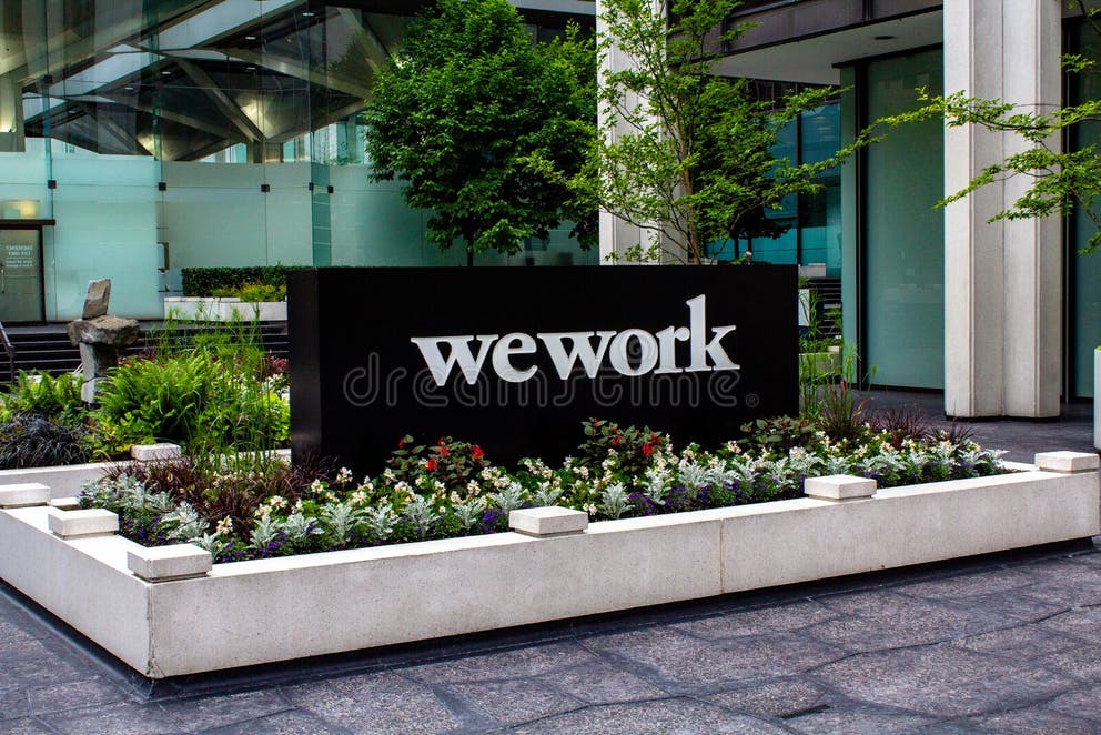 WeWork Sign in Front of the Building Editorial Stock Photo - Image of ...