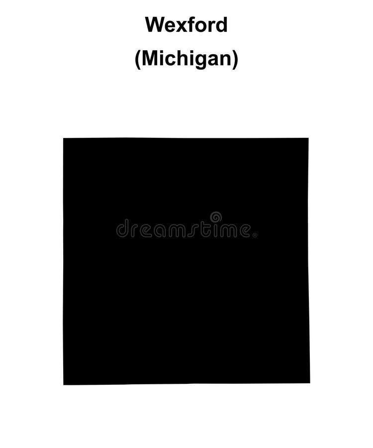 Wexford outline map stock vector. Illustration of county - 361609546