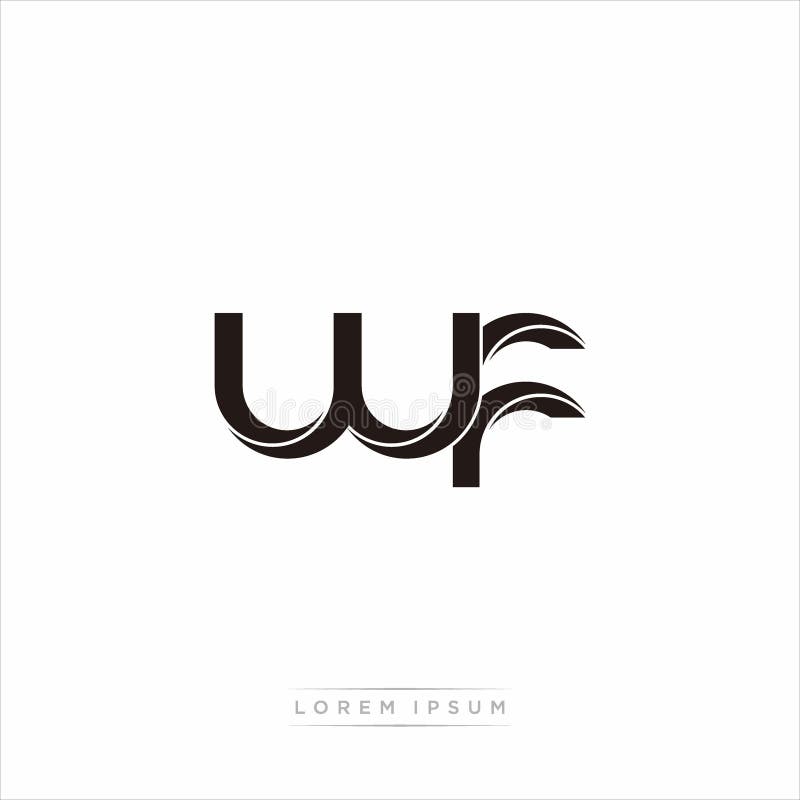 Wf Initial Letter Split Lowercase Modern Monogram Linked Outline ...