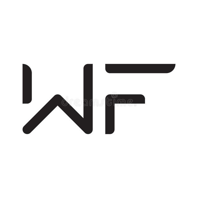 Wf Initial Letter Vector Logo Icon Stock Vector - Illustration of flat ...