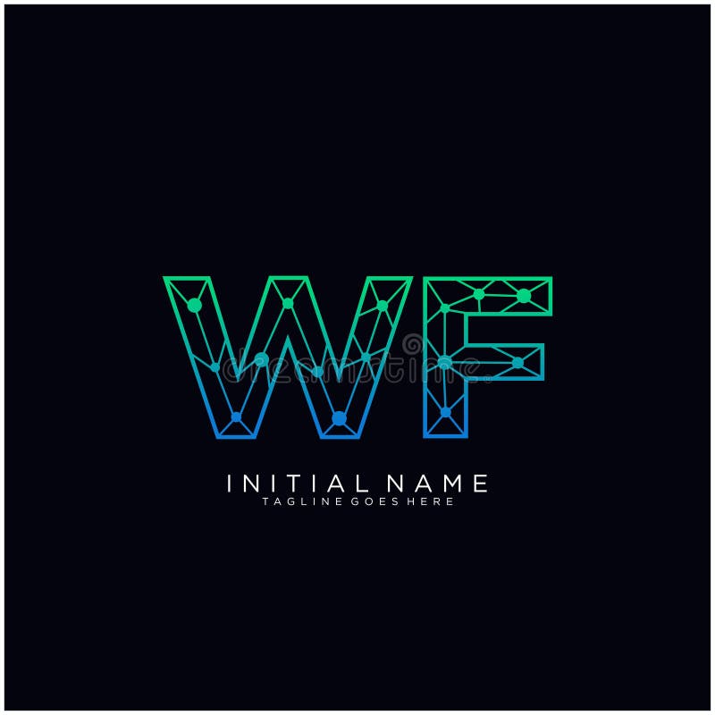 WF Letter Logo Icon Design Template Elements Stock Vector ...