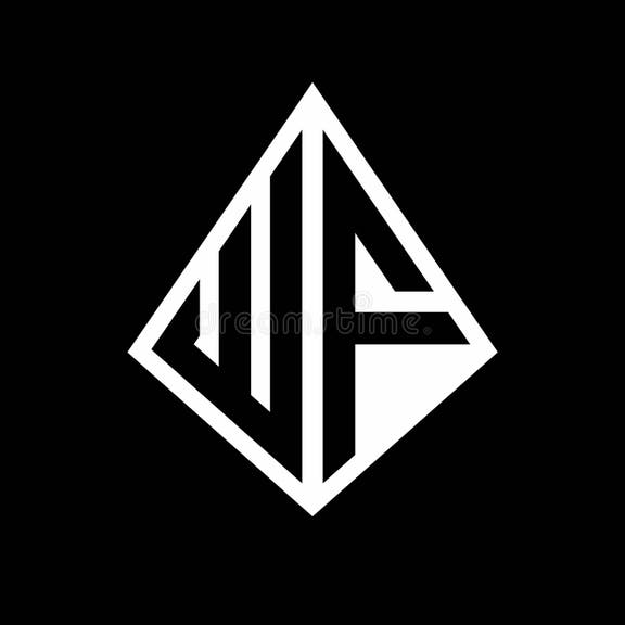 WF Logo Letters Monogram with Prisma Shape Design Template Stock Vector ...