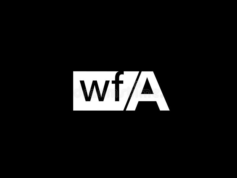 WFA Logo and Graphics Design Vector Art, Icons Isolated on Black ...