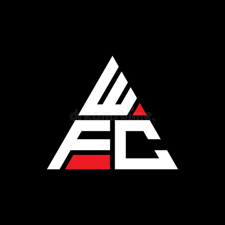 WFC Triangle Letter Logo Design with Triangle Shape. WFC Triangle Logo ...