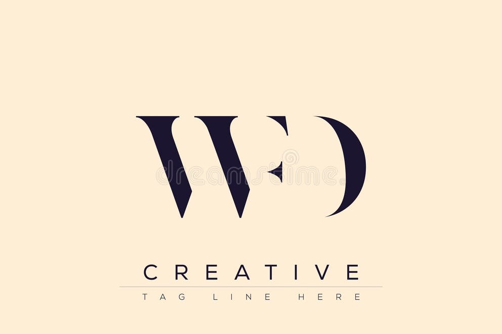 WFD Abstract Letter Logo Design Stock Vector - Illustration of logotype ...