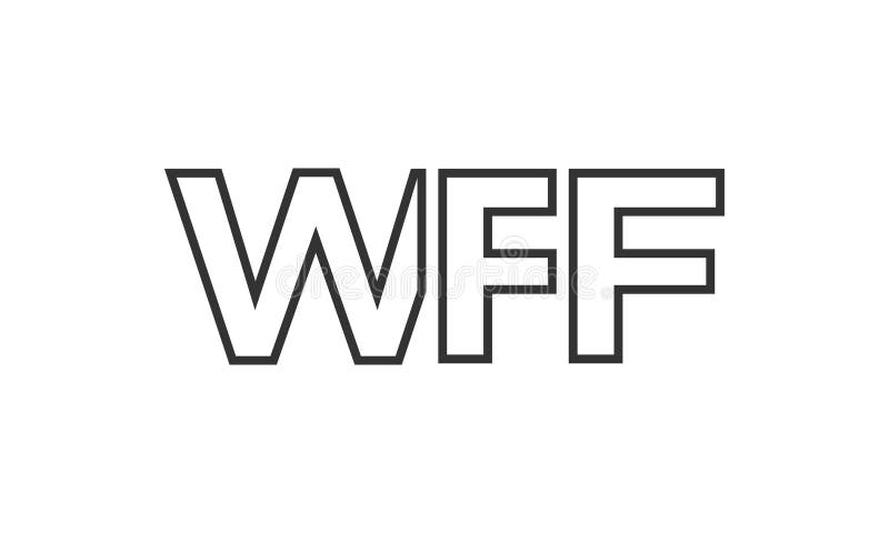 WFF Logo Design Template with Strong and Modern Bold Text. Initial ...