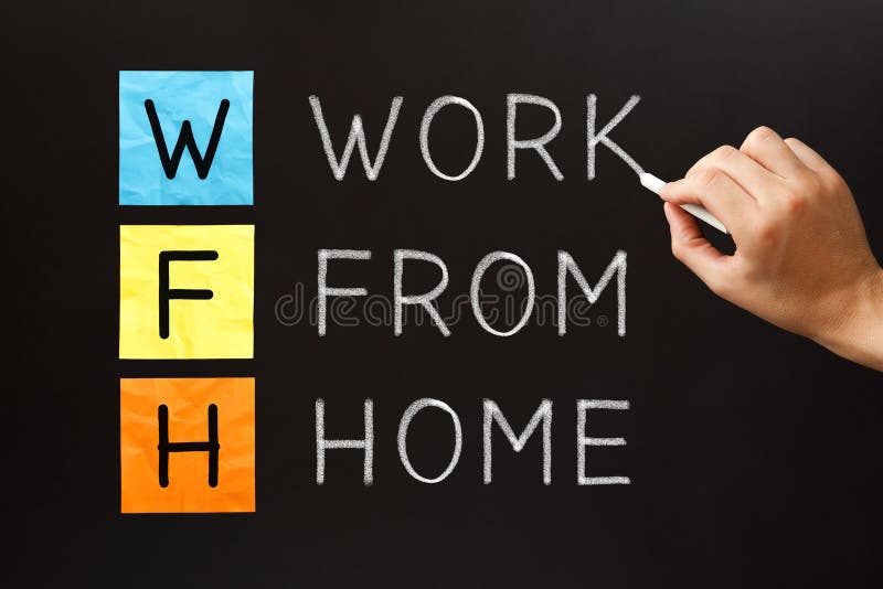 WFH Work from Home Acronym Concept Stock Photo - Image of flexibility ...