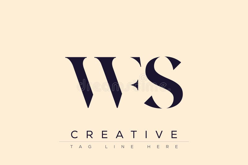 WFS Abstract Letter Logo Design Stock Vector - Illustration of abstract ...