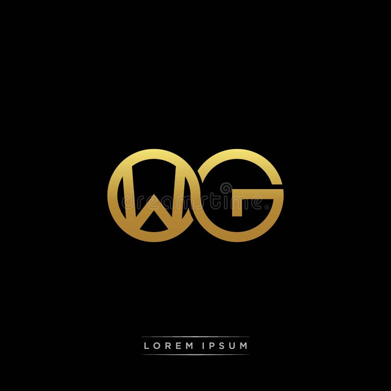 Letters Wg Simple Linked Logo Vector Stock Vector - Illustration of ...