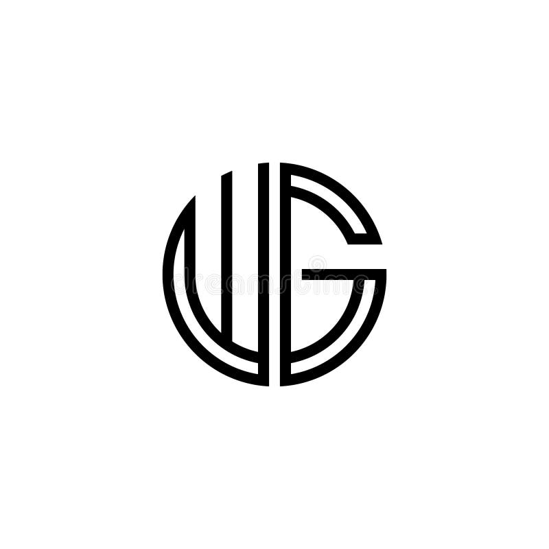 WG Letter Logo Icon Design Template Elements Stock Vector ...