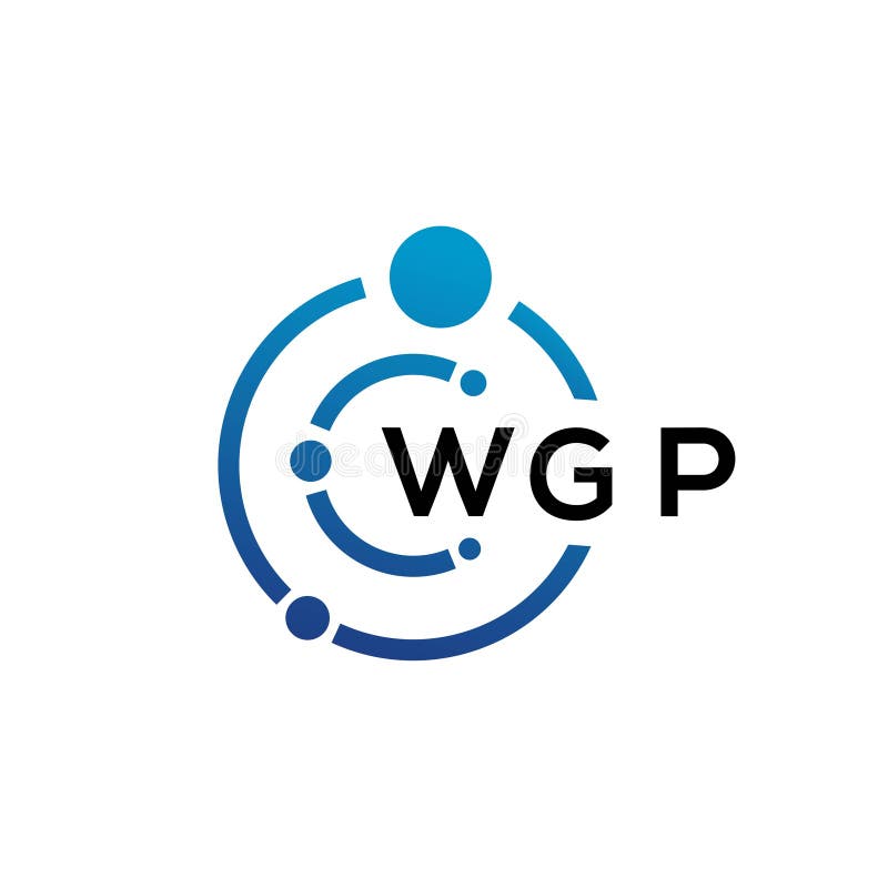 WGP Letter Technology Logo Design on White Background. WGP Creative ...