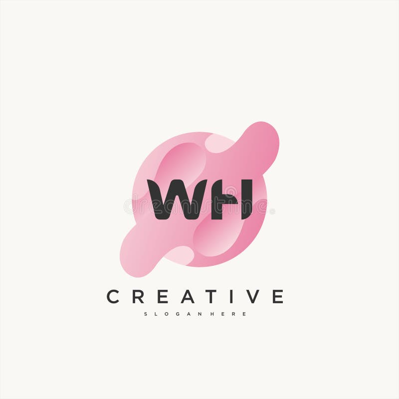 WH Letter Logo Icon Design Template Elements Stock Vector ...