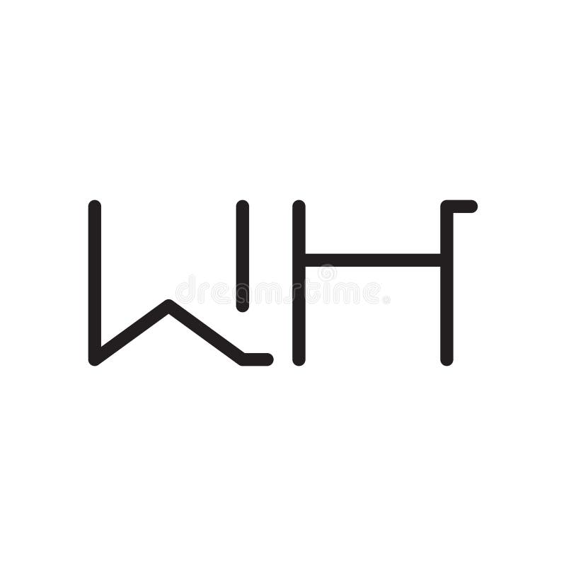 Wh Initial Letter Vector Logo Icon Stock Vector - Illustration of ...
