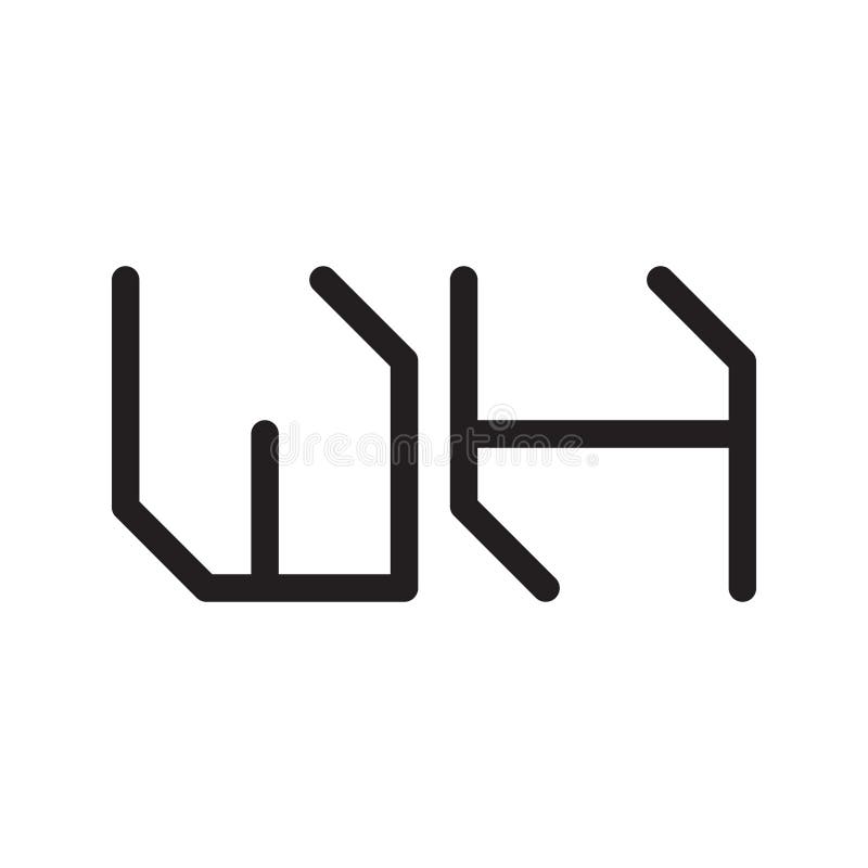 Wh Initial Letter Vector Logo Icon Stock Vector - Illustration of ...