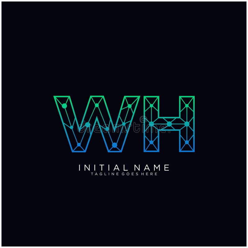 WH Letter Logo Icon Design Template Elements Stock Vector ...