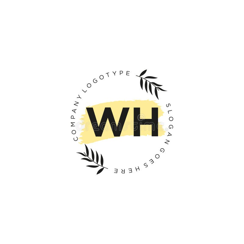 WH Letter Logo Icon Design Template Elements Stock Vector ...