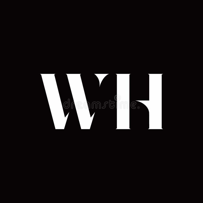 WH Logo Letter Initial Logo Designs Template Stock Vector ...