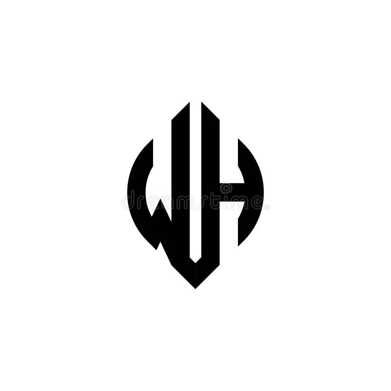WH Logo Monogram Geometric Shape Style Stock Vector - Illustration of ...