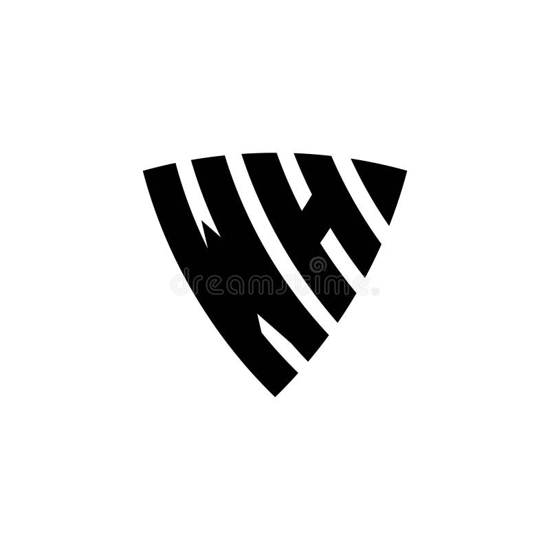 WH Logo Monogram Triangle Shield Style Stock Vector - Illustration of ... WH Logo Monogram Triangle Shield Style Stock Vector - Illustration of ...