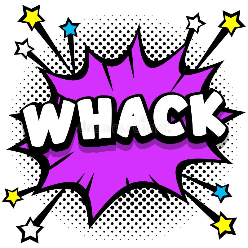 Whack Pop Art Comic Speech Bubbles Book Sound Effects Stock Vector ...