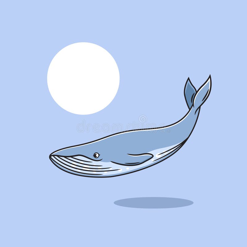 Whale Clipart. Flat Vector Illustration Stock Vector - Illustration of ...