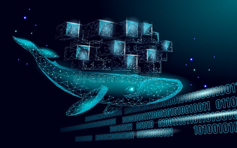 Whale And Container Computer Docker Developer App Concept Business Digital Open Source Program