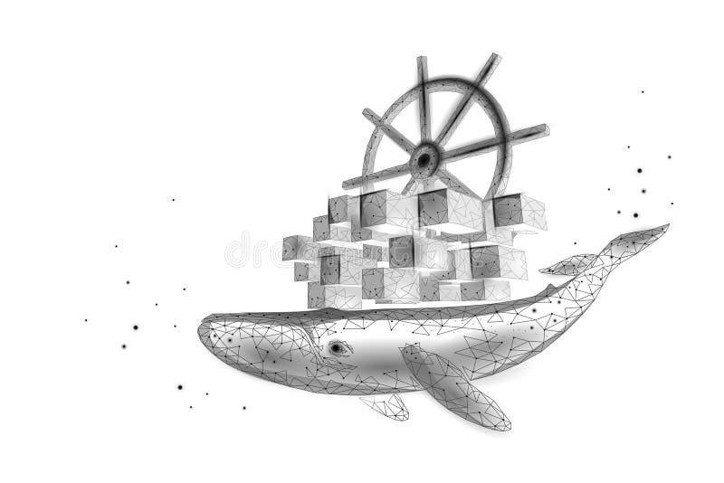 Whale And Container Computer Docker Developer App Concept Business