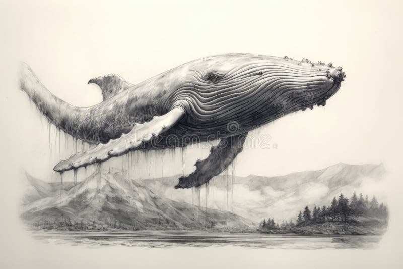 Whale Realistic Drawing Stock Illustrations – 734 Whale Realistic ...