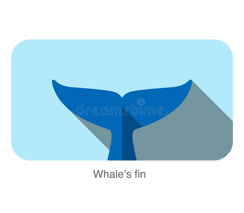 Whale fin flat icon design stock vector. Illustration of isolated ...