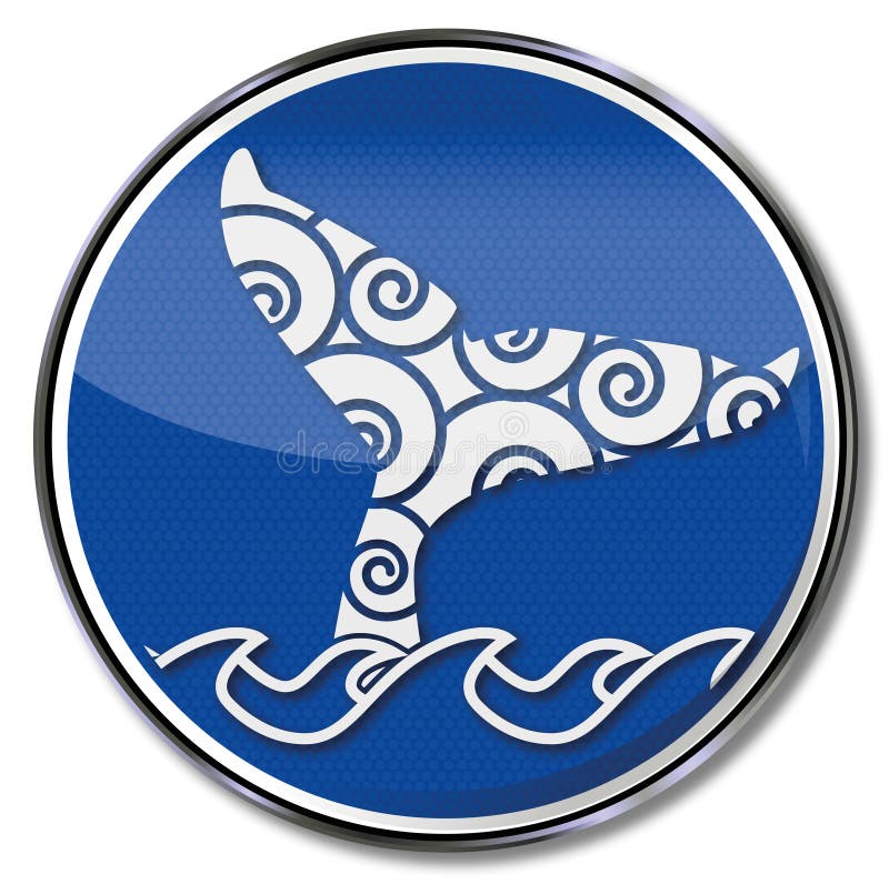 Whale fin stock vector. Illustration of environment, diving - 70300064