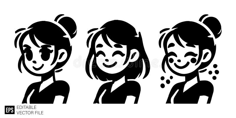 Female Joy Emoticon Stock Illustrations – 1,873 Female Joy Emoticon ...