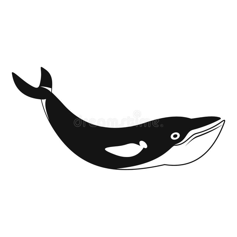 Whale icon, simple style stock vector. Illustration of megaptera - 88275535