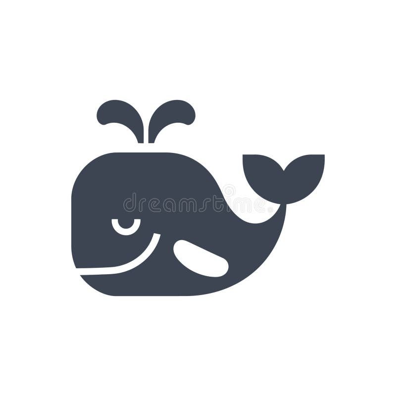 Whale Icon stock vector. Illustration of icon, symbol - 361728875