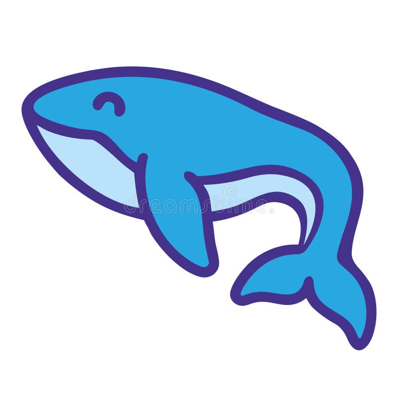 Whale marine life icon stock illustration. Illustration of ocean ...