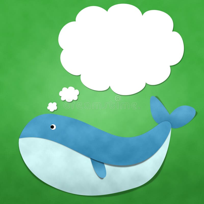 Whale with message stock illustration. Illustration of instruction ...