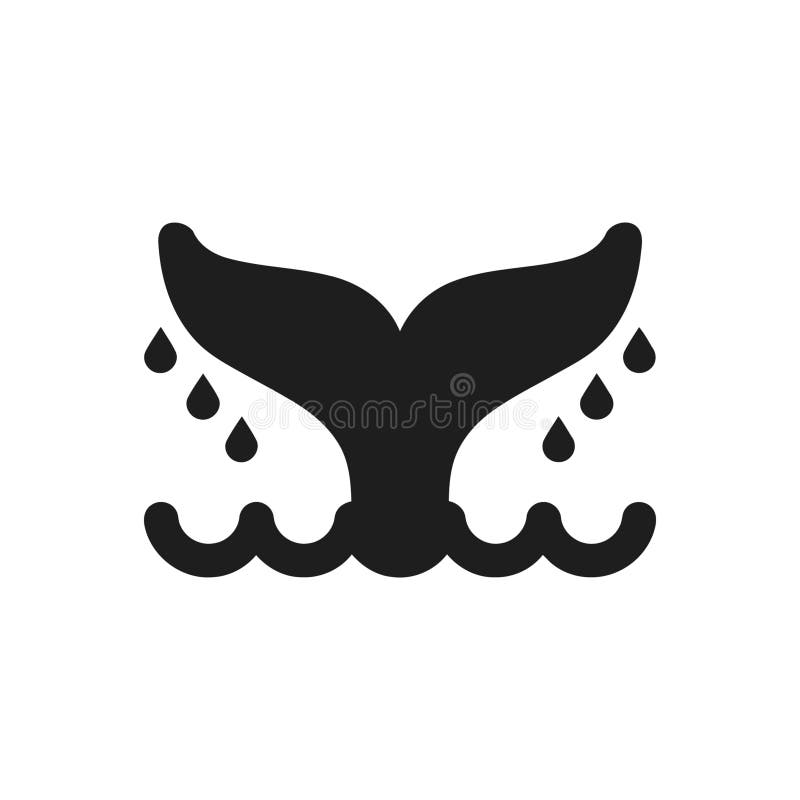 Whale Ocean Splash Icon stock vector. Illustration of vector - 361851958