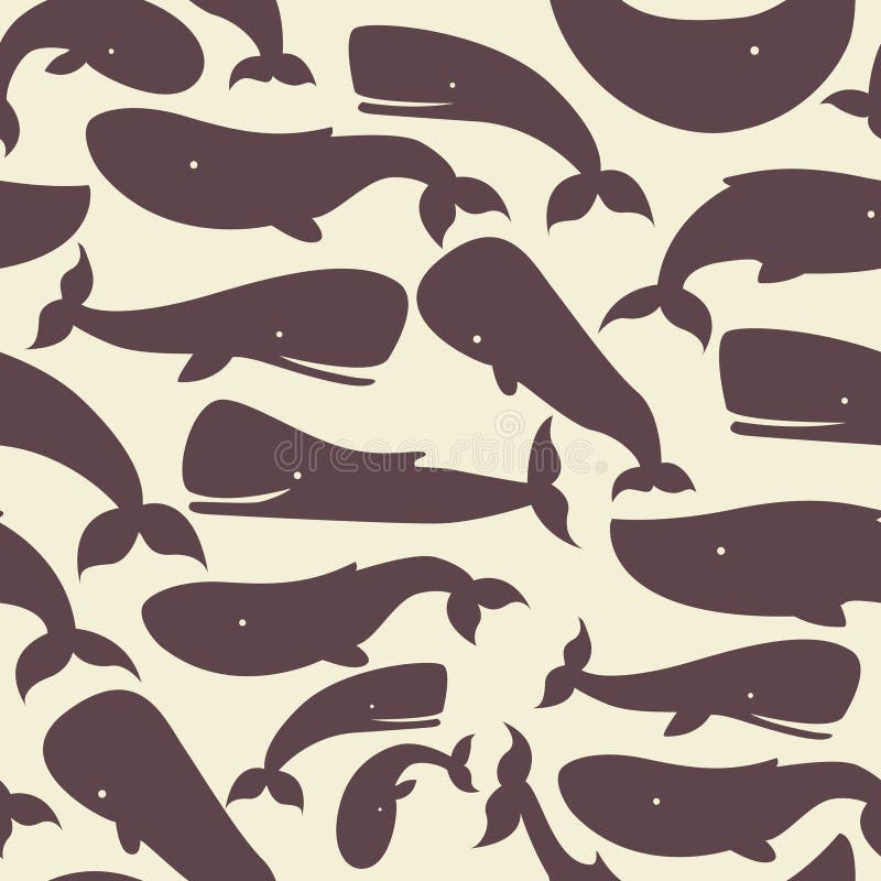 Whale Seamless Vector Pattern Stock Vector - Illustration of paper ...