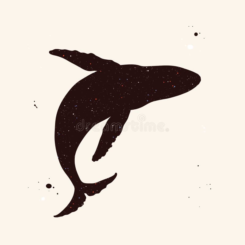 Whale silhouette stock vector. Illustration of blue - 247527528