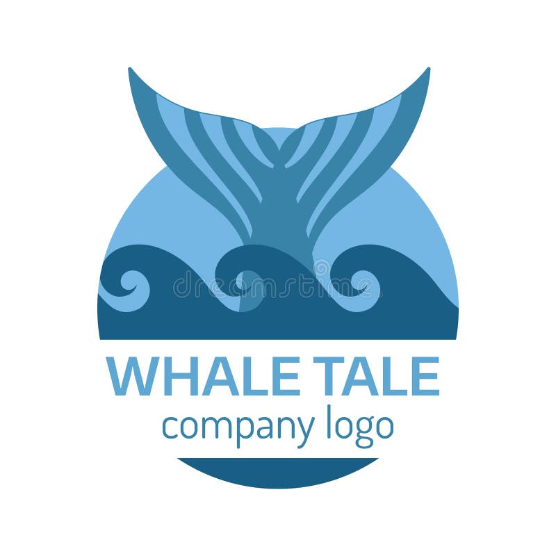 Blue Whale Detailed Logo Sign Emblem Vector Illustratio Stock Vector ...