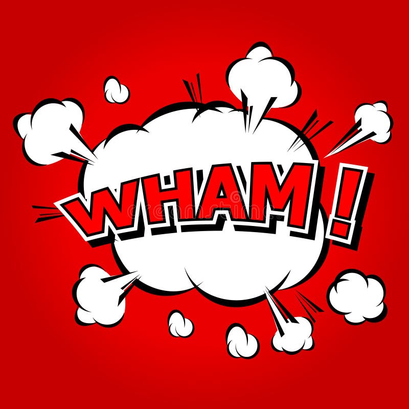 Wham! comic cloud stock vector. Illustration of book - 28627036