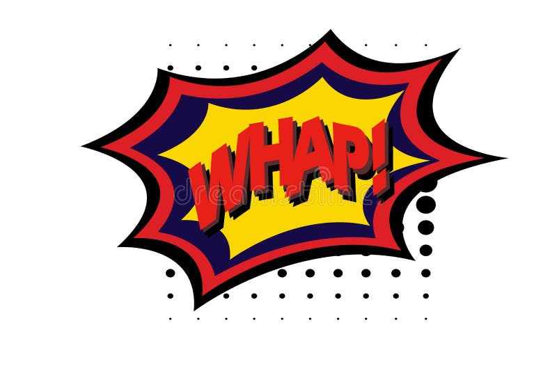 Whap Comic Expression Illustration Text on White. Stock Illustration ...