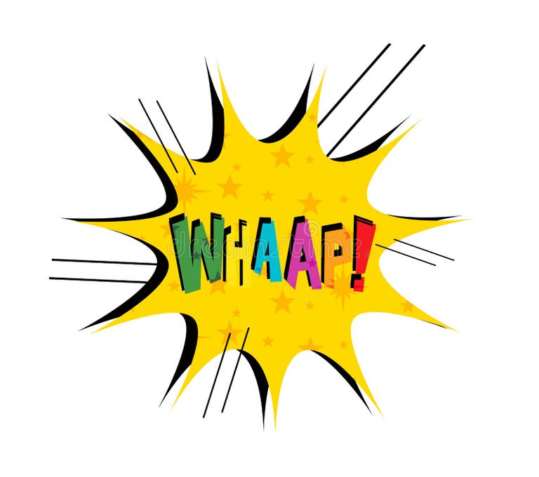 Whap Comic Expression Illustration Text on White. Stock Illustration ...