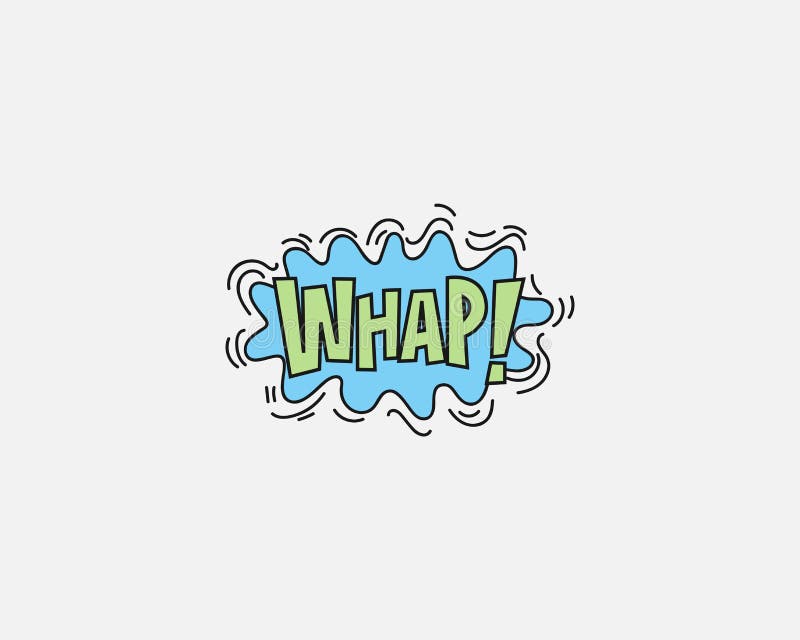 WHAP Sign Funny Speech Bubble Text Design Illustration of Cartoon ...