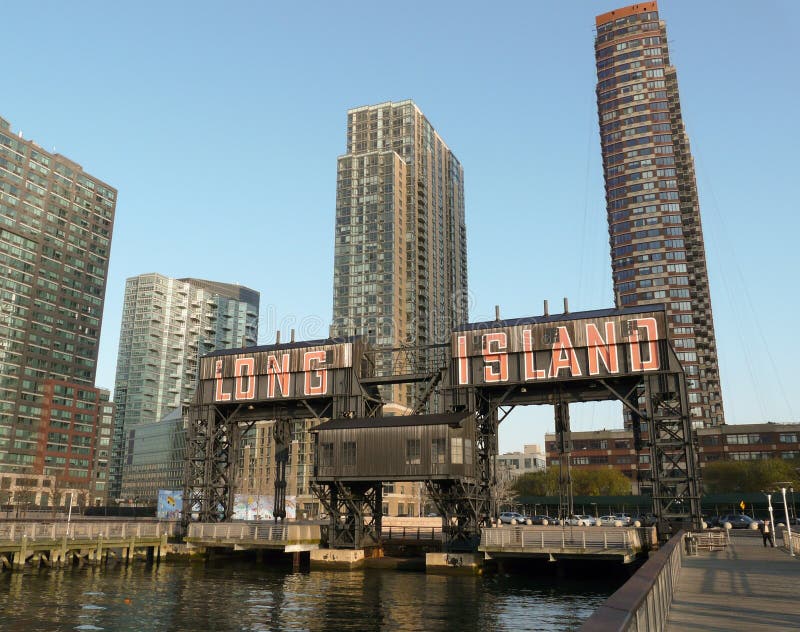Wharf crane at Long Island stock image. Image of obsolete - 66633861