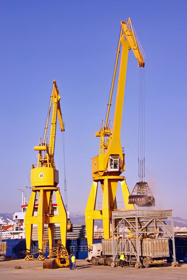 Wharf Loading stock photo. Image of heavy, harbor, machine - 17381278