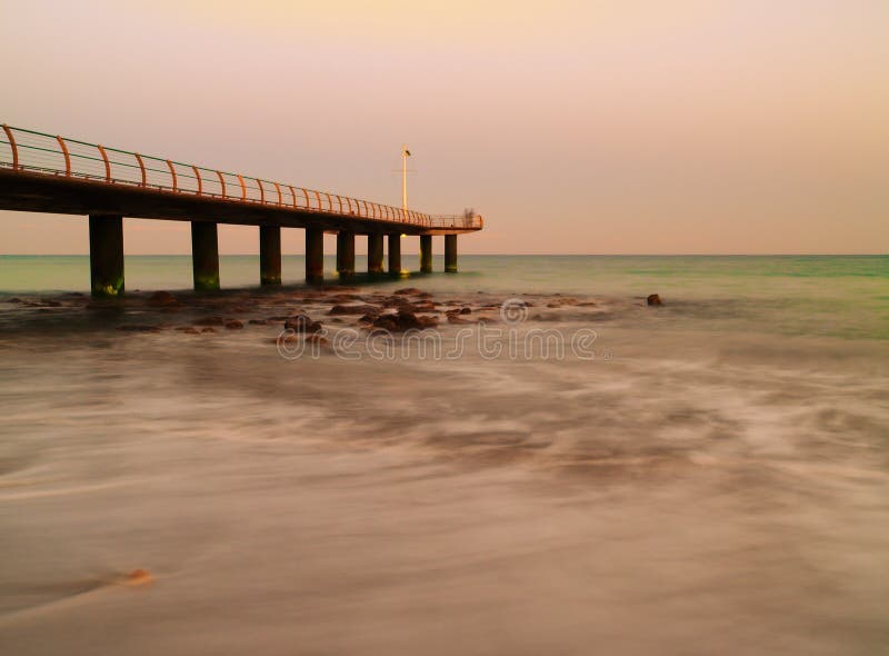 Wharf and ocean stock photo. Image of water, nature, modern - 7446722