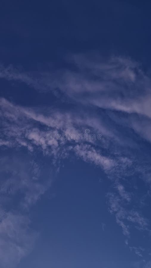 Beautiful Deep Blue Sky Afternoon Stock Photo - Image of cumulus ...