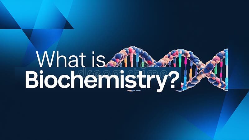 What is biochemistry? stock illustration. Illustration of molecular ...